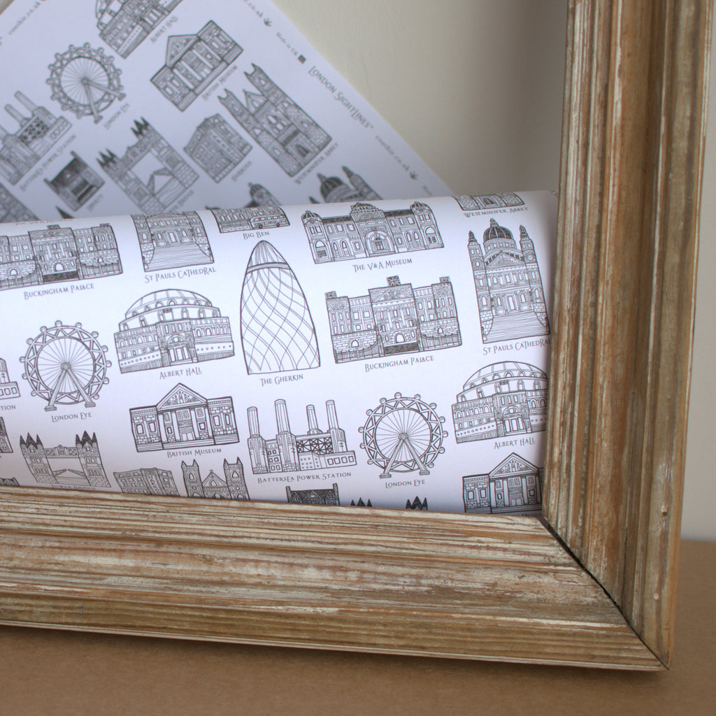 London Sightlines Wrapping Paper - Poster (2 pieces) – Couthie Gifts ...