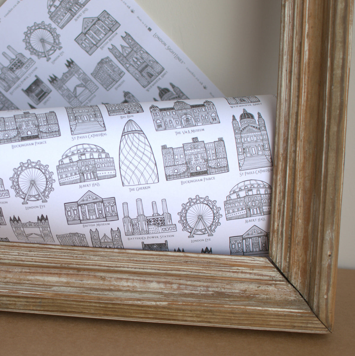 London Sightlines Wrapping Paper - Poster (2 pieces) – Couthie Gifts ...