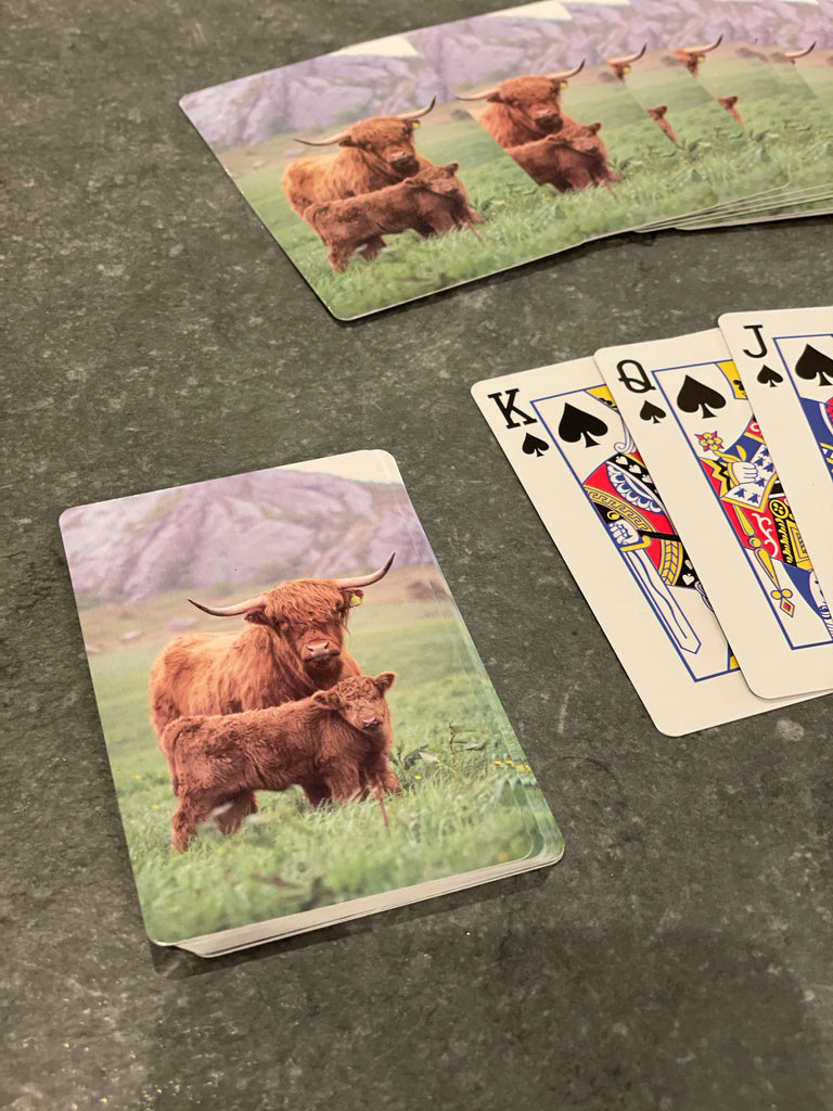 Playing Cards with highland Family image – Couthie Gifts from Scotland