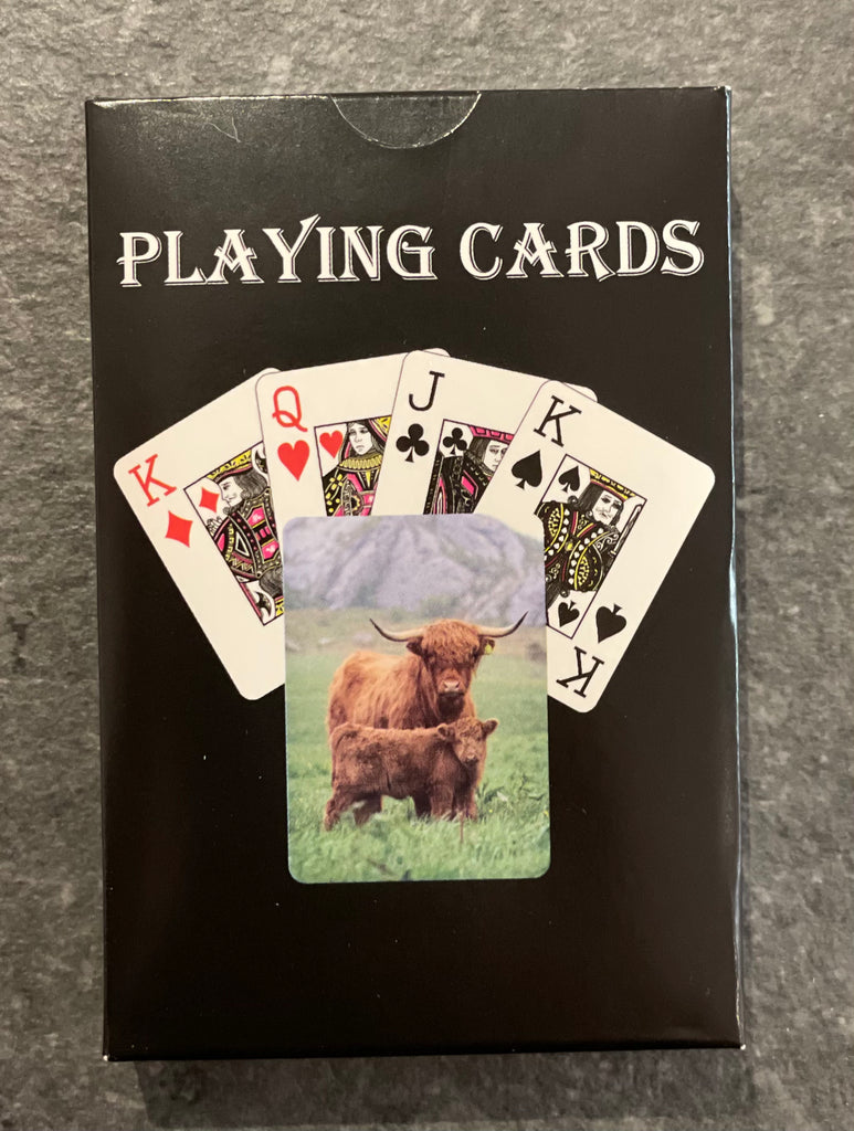 Playing Cards with highland Family image – Couthie Gifts from Scotland